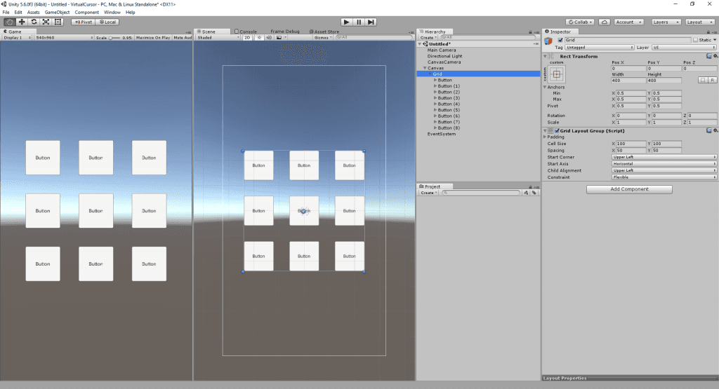 Implementing a virtual cursor in Unity